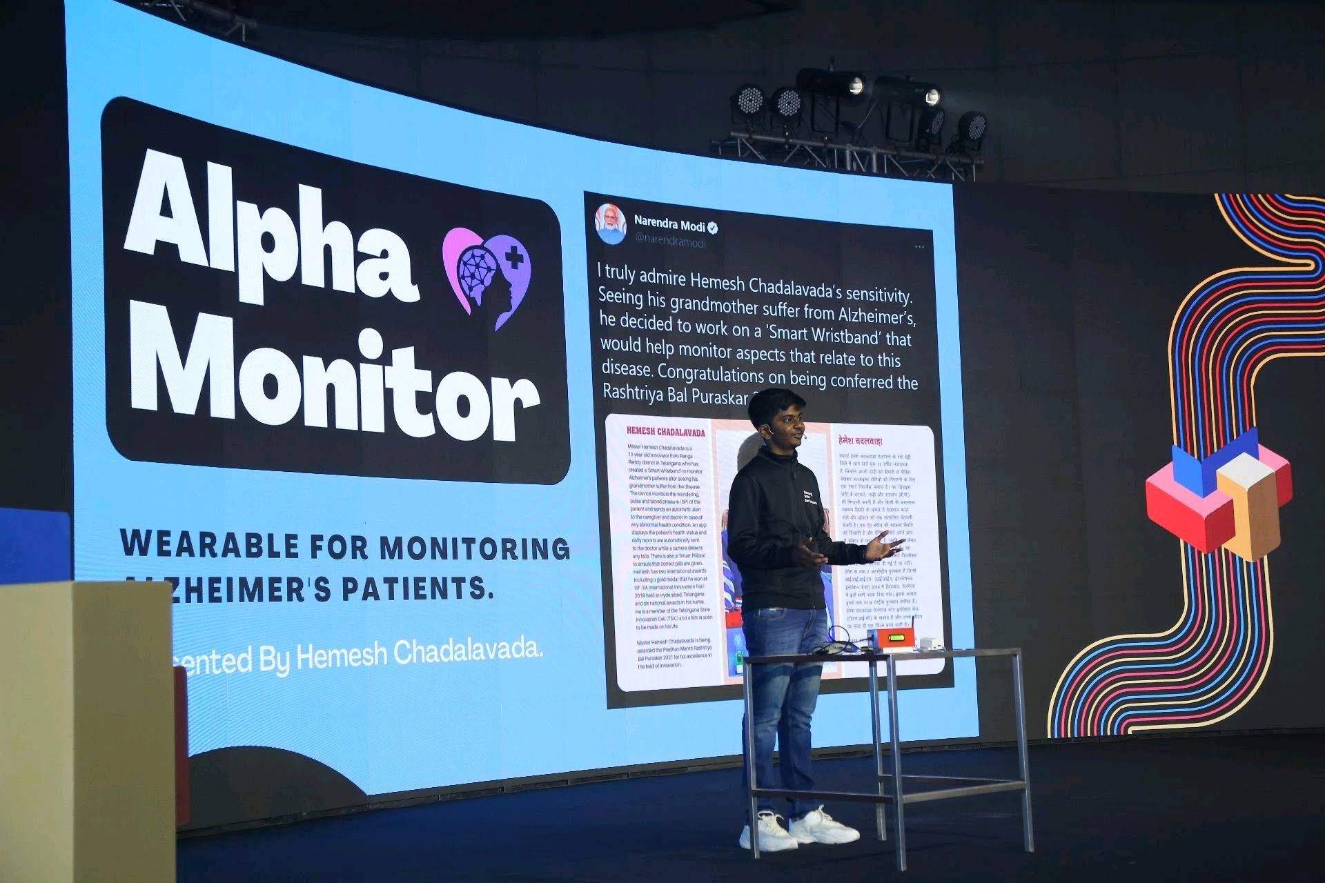 Caregiver Grandson Hemesh creates Alpha Monitor to help his grandmother ...