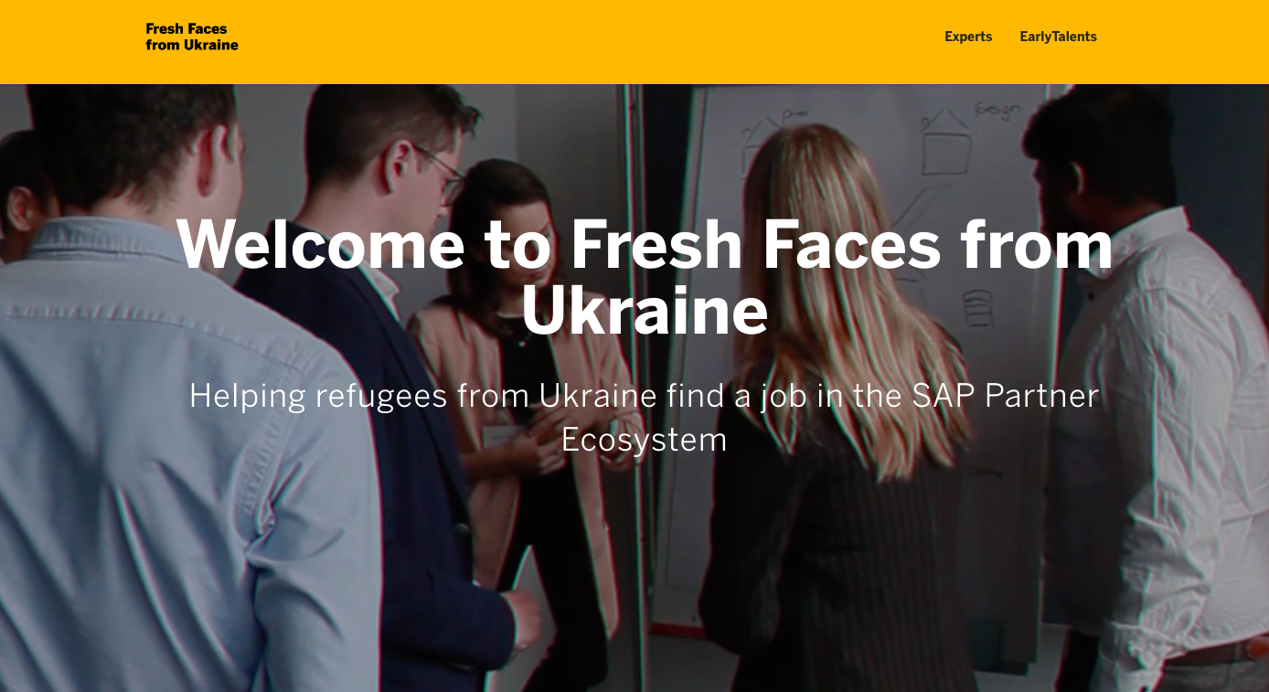 SAP Fresh Faces from Ukraine platform (платформа) | Patient Innovation