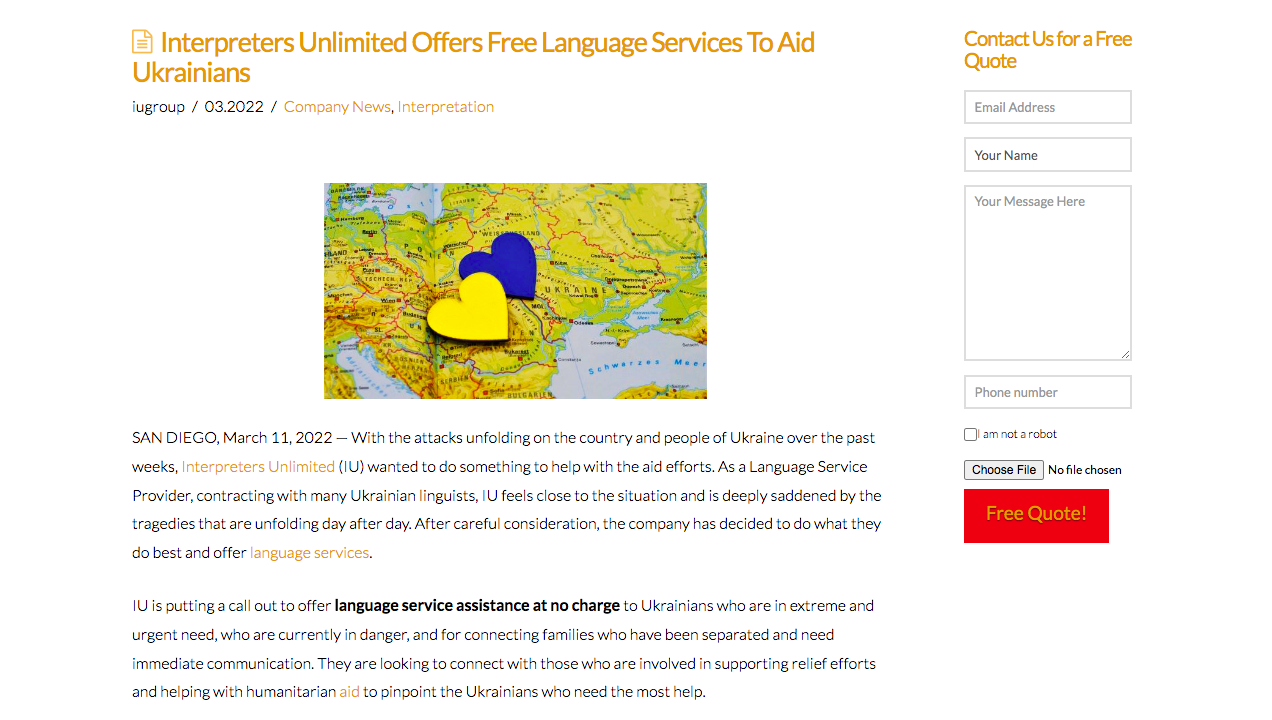 Interpreters Unlimited - free translation for Ukrainians | Patient ...