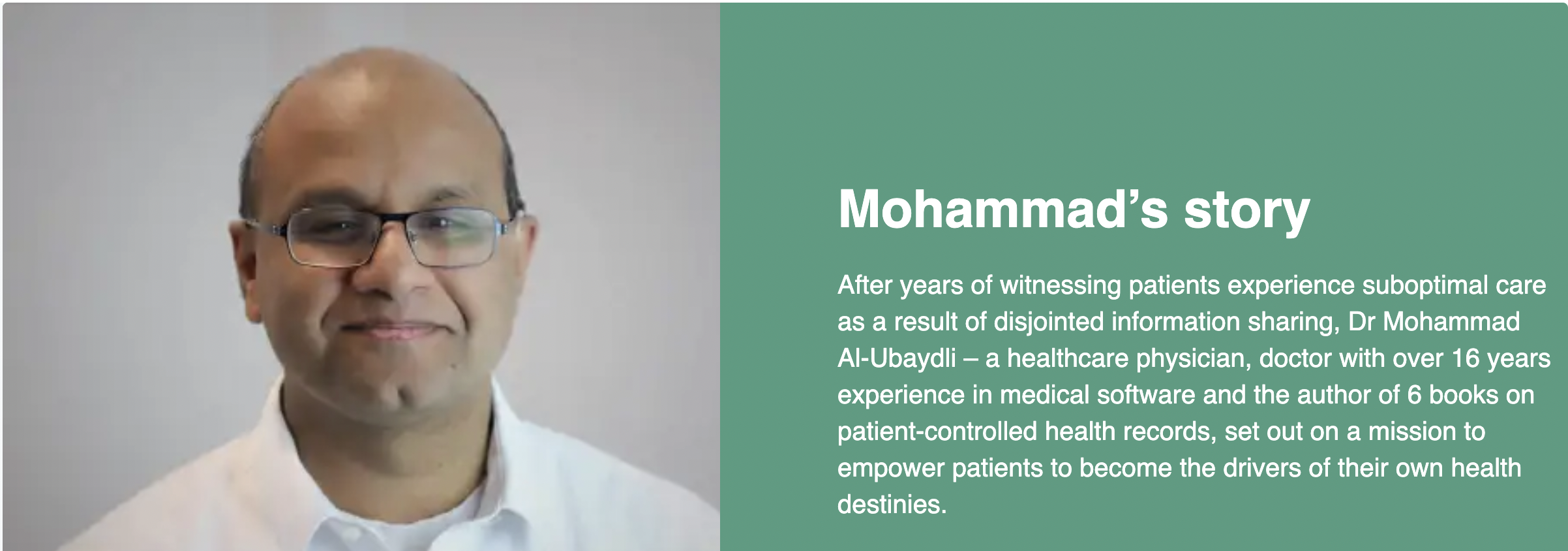 Dr. Mohammad Al-Ubaydli creates Patients Know Best, a social enterprise ...