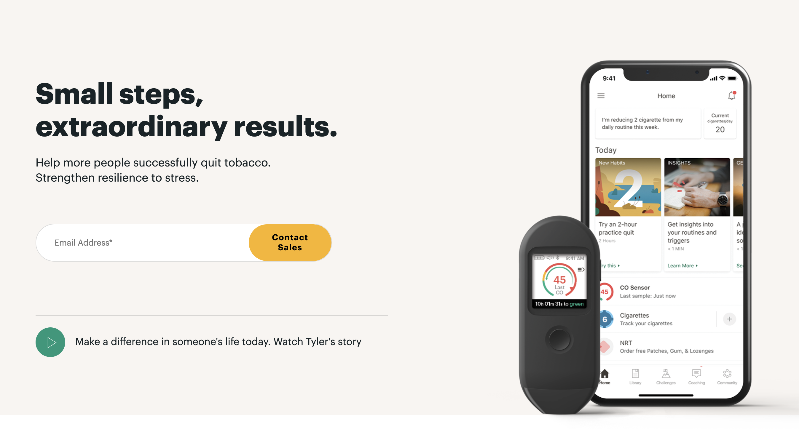 David Utley a former smoker created - Pivot - breath sensor and ...