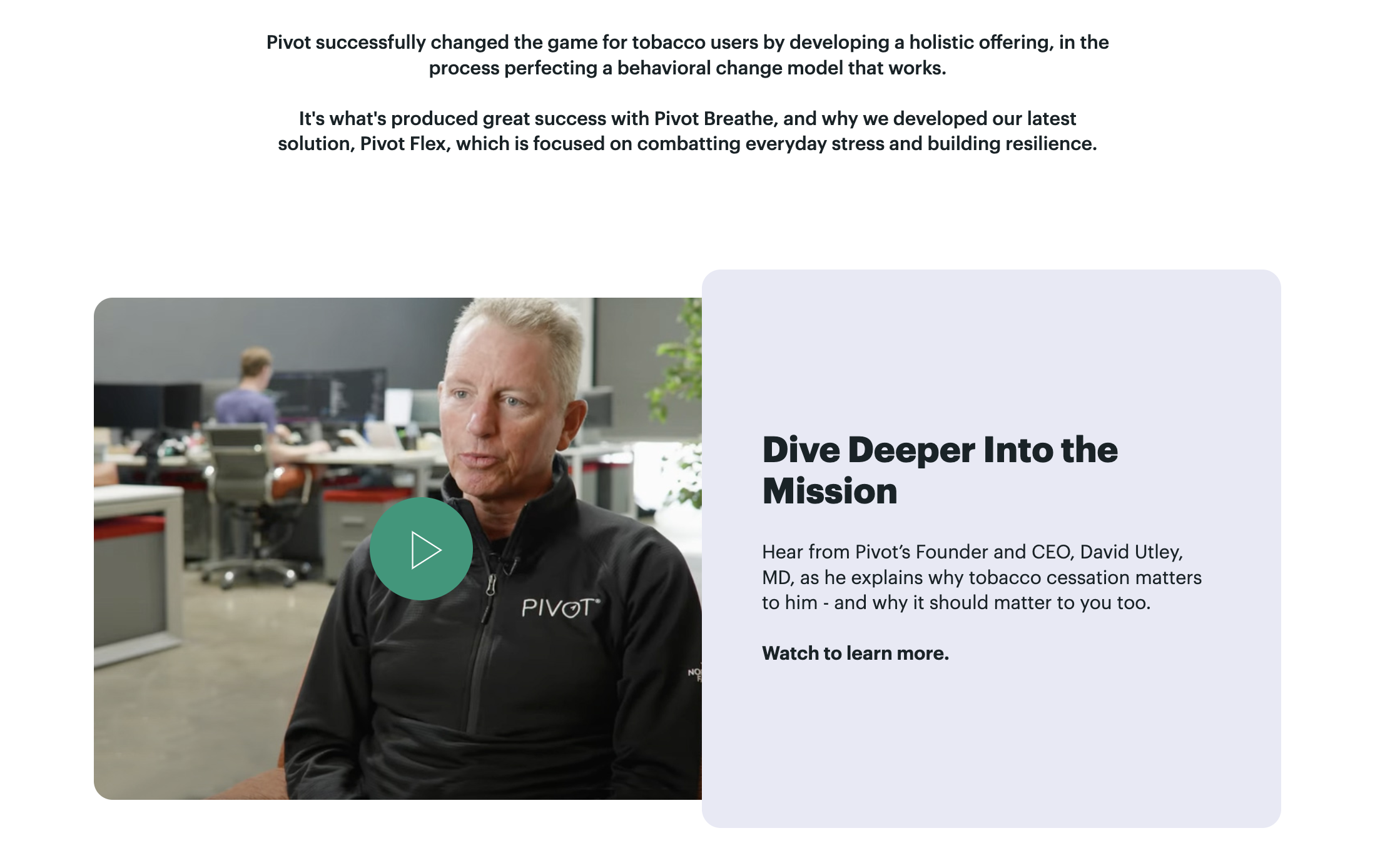 David Utley a former smoker created - Pivot - breath sensor and ...