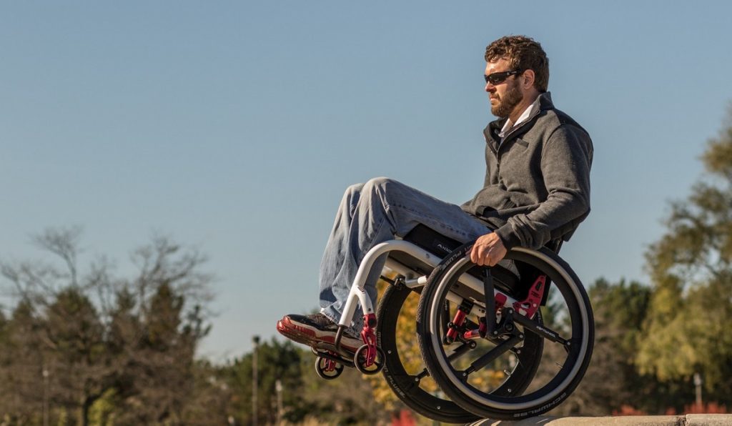 Injured man creates wheelchair with sock absorbing system | Patient ...